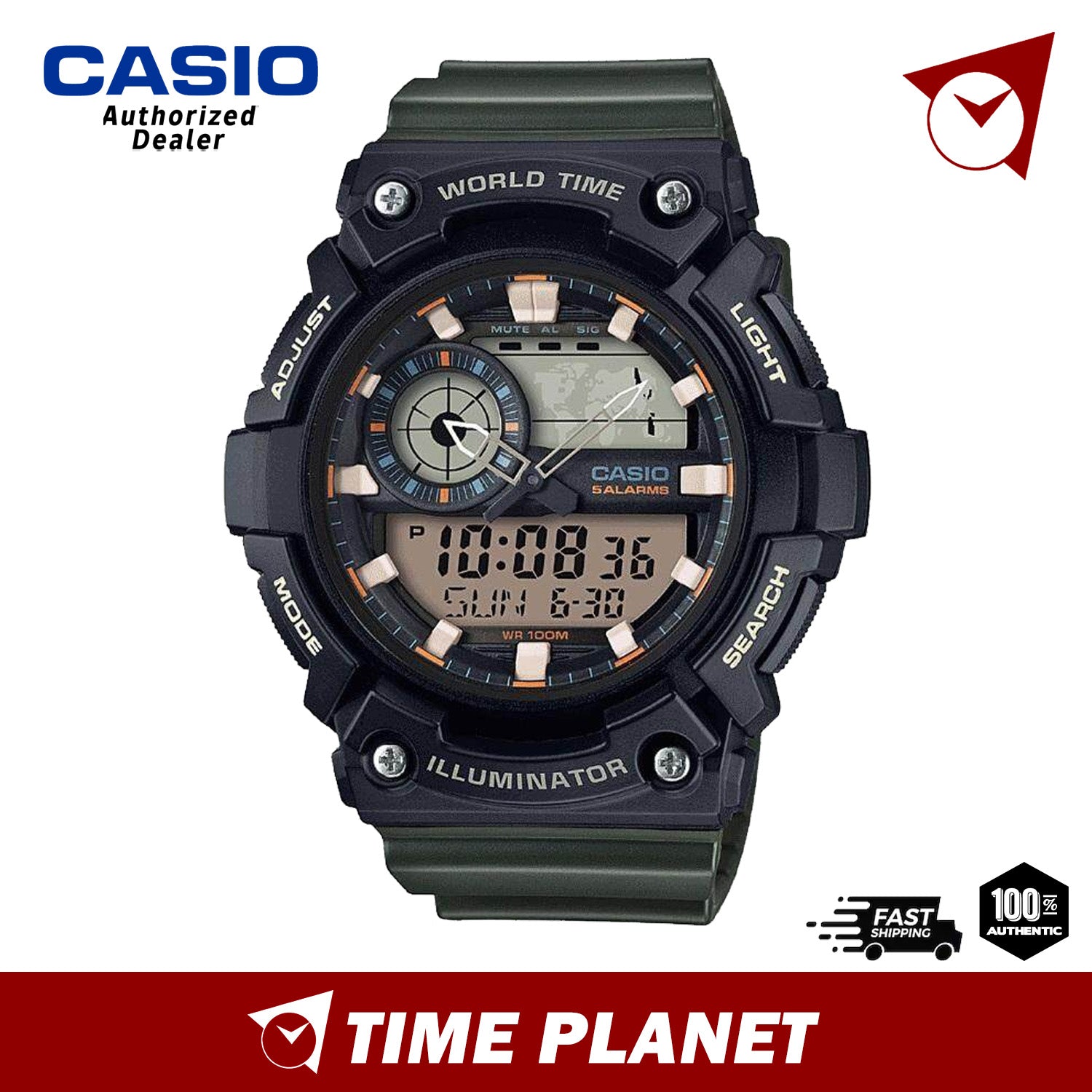 Casio AEQ-200W-3A – Timeplanet